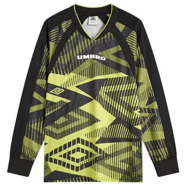 UMBRO Printed Long Sleeve Jersey - Bright Chartreuse