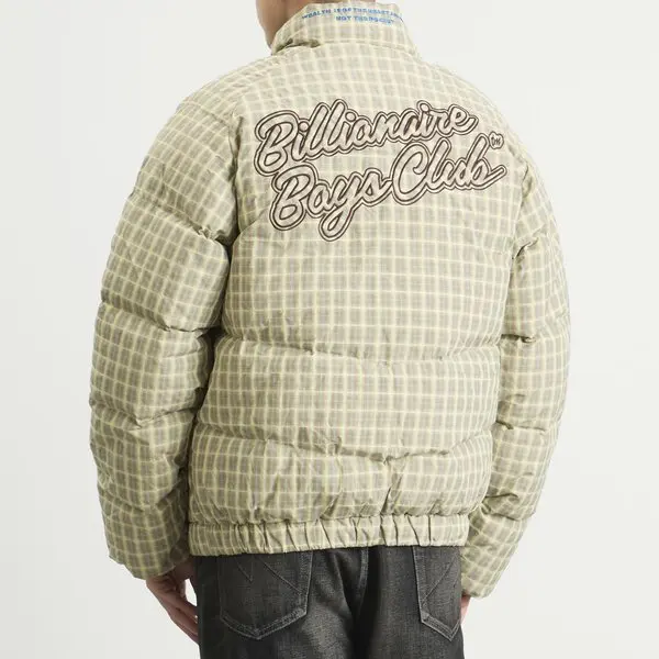 BILLIONAIRE BOYS CLUB Script Nylon Check Puffer Jacket