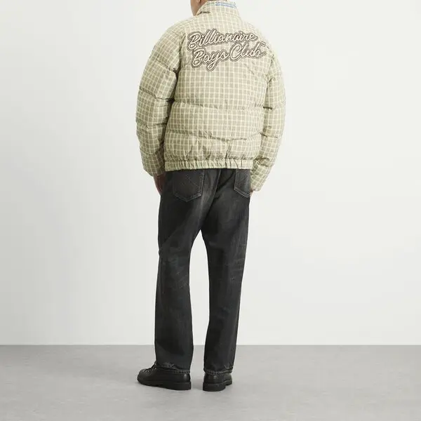 BILLIONAIRE BOYS CLUB Script Nylon Check Puffer Jacket