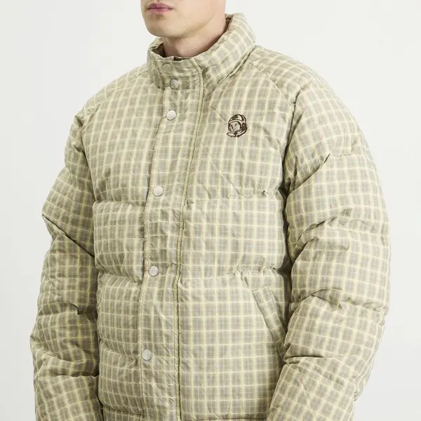 BILLIONAIRE BOYS CLUB Script Nylon Check Puffer Jacket