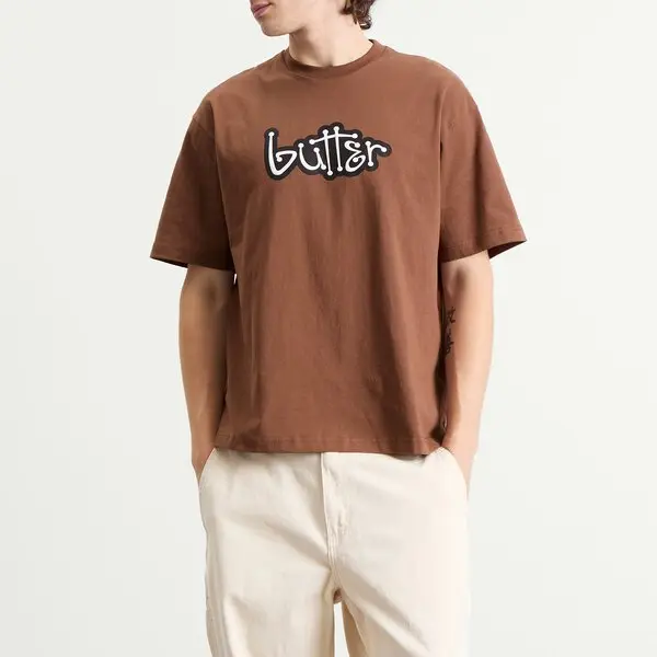 BUTTER GOODS Connection T-shirt - Brown