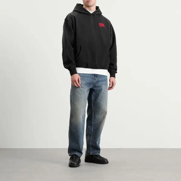 BILLIONAIRE BOYS CLUB Arch Logo Oversized Hoodie - Washed Black