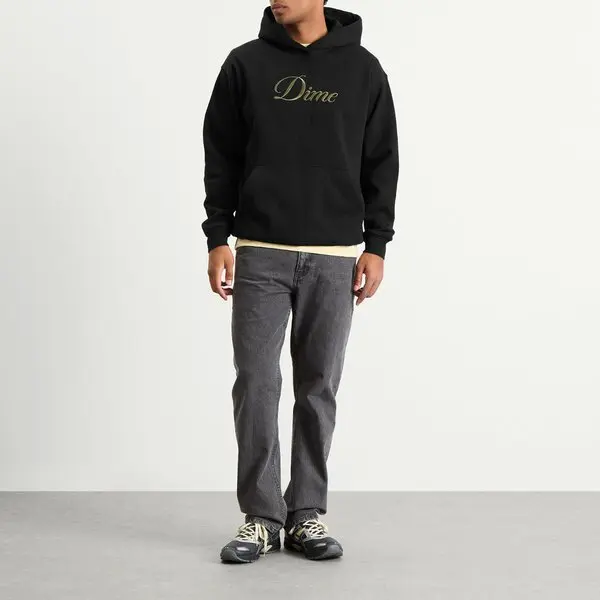 DIME Cursive Hoodie - Black