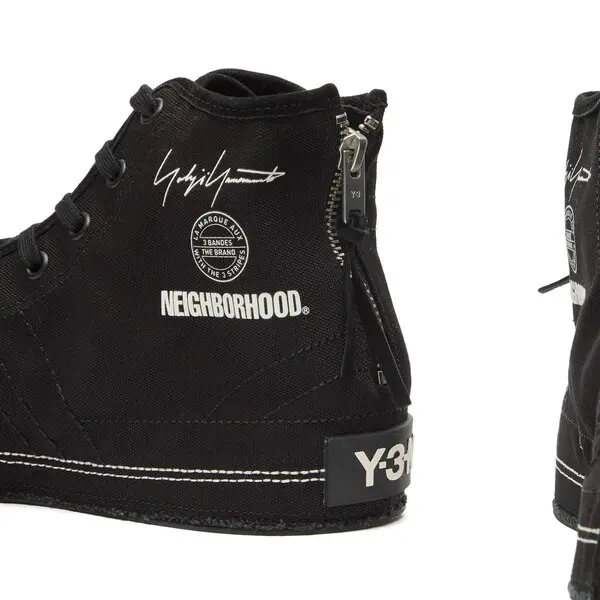 Y3 X Nbhd Nizza Hi Sneakers - Black/black/white