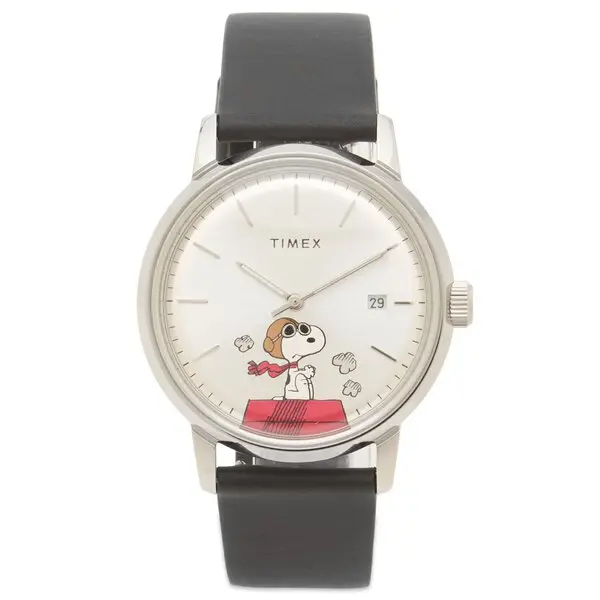 Timex® X Peanuts Marlin Automatic 40mm Watch - Silver/black