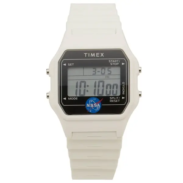 Timex® T80 36mm Resin Nasa Artemis Watch - White