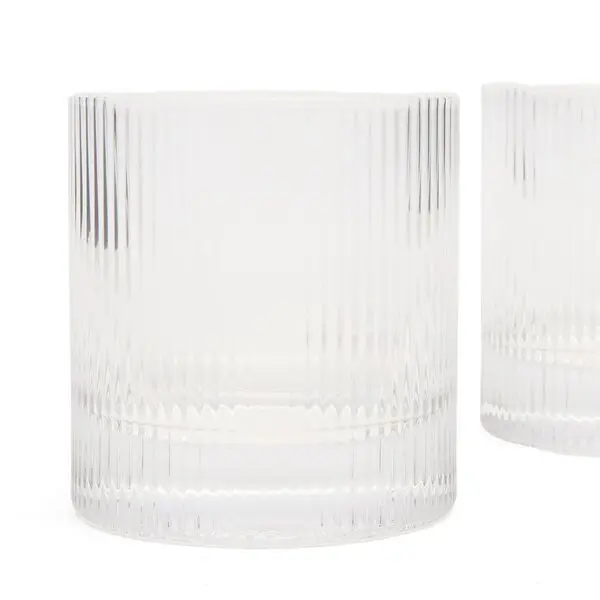 FERM LIVING Ripple Tumbler Glasses Set Of 2 - Clear