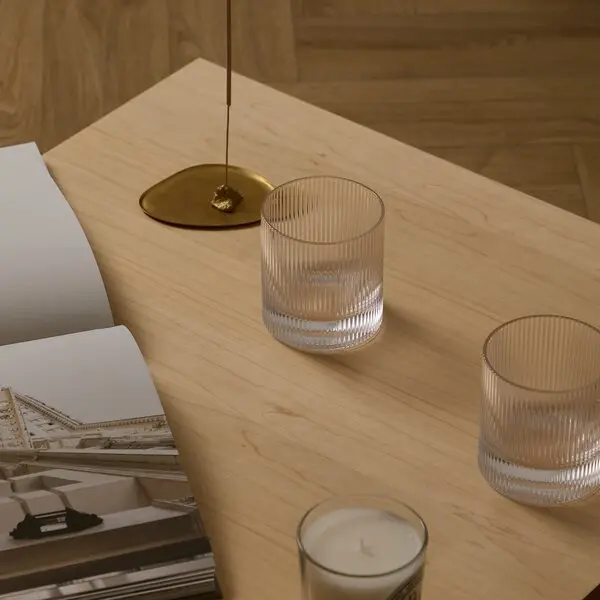FERM LIVING Ripple Tumbler Glasses Set Of 2 - Clear