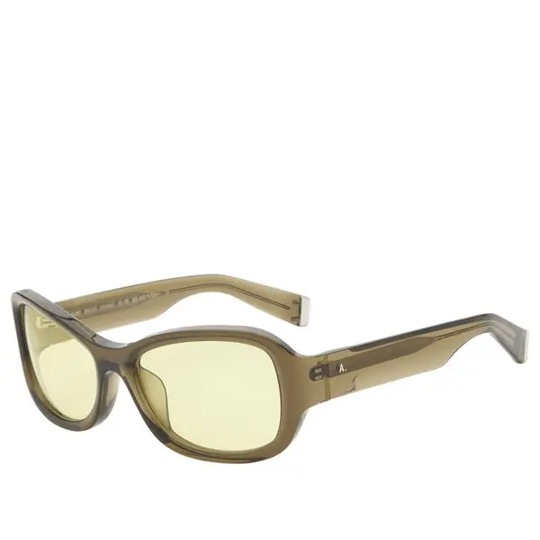 A. SOCIETY Rain Sunglasses - Brown Havana/yellow
