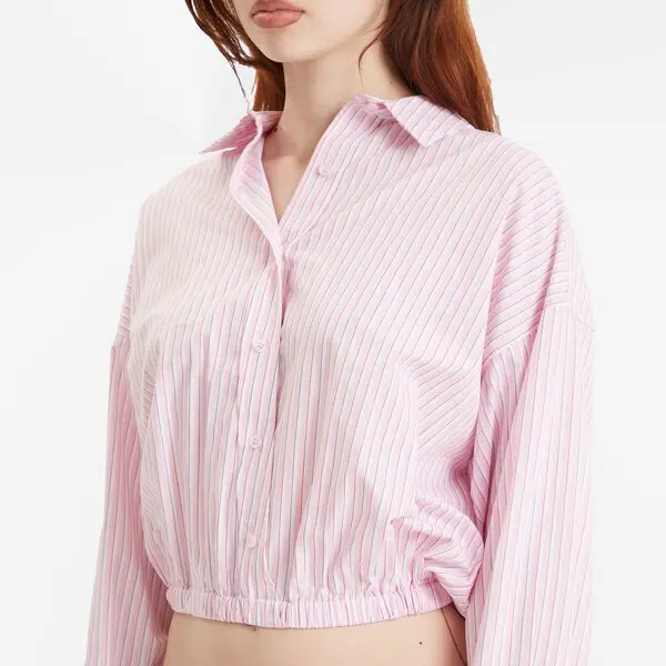 Good American Poplin Bubble Shirt