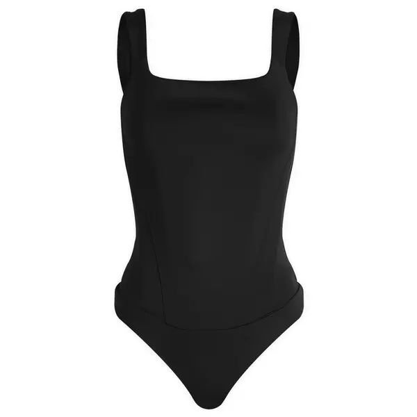Good American Scuba Corset Bodysuit - Black