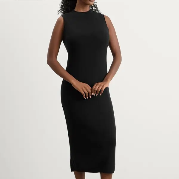 Nike Wool Classics Knit Midi Dress - Black