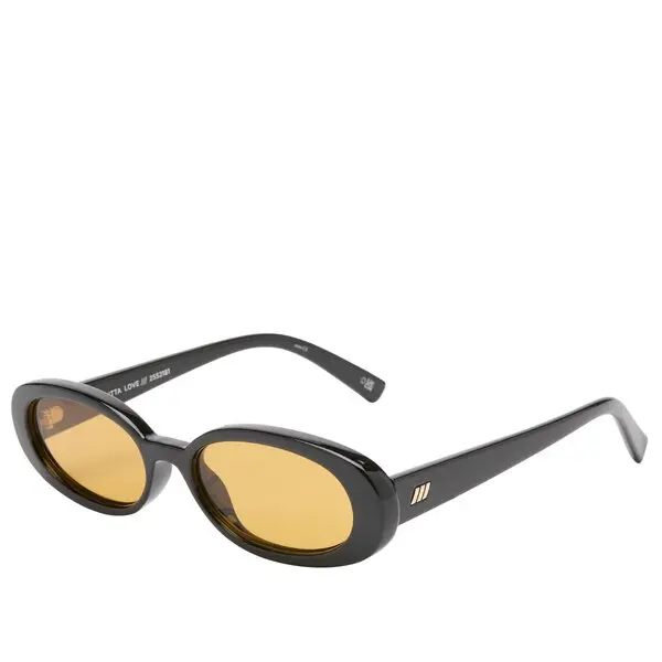 Le Specs Outta Love Sunglasses - Black/mustard Mono