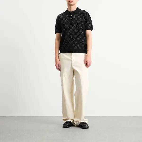 Casablanca City Jacquard Polo - Black