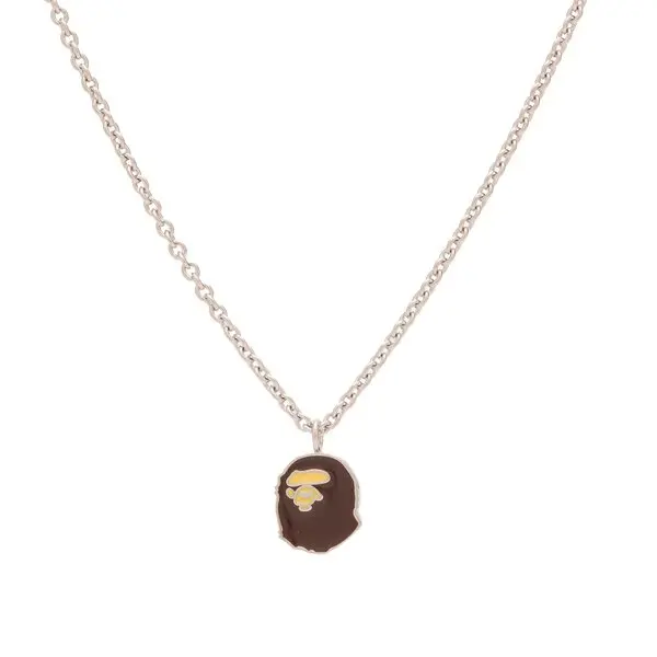 A BATHING APE Ape Head Necklace - Brown