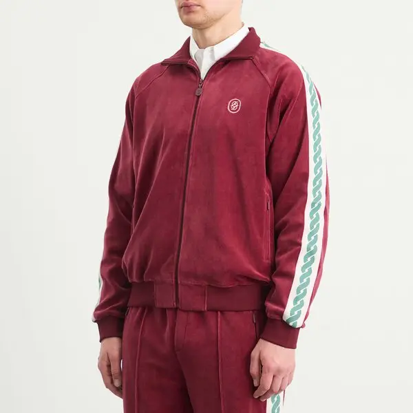 Drole De Monsieur Velvet Zip Track Jacket