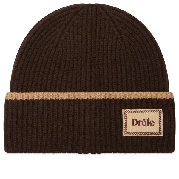 Drole De Monsieur Logo Beanie - Brown