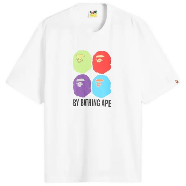 A BATHING APE Multi Ape Head T-shirt - White