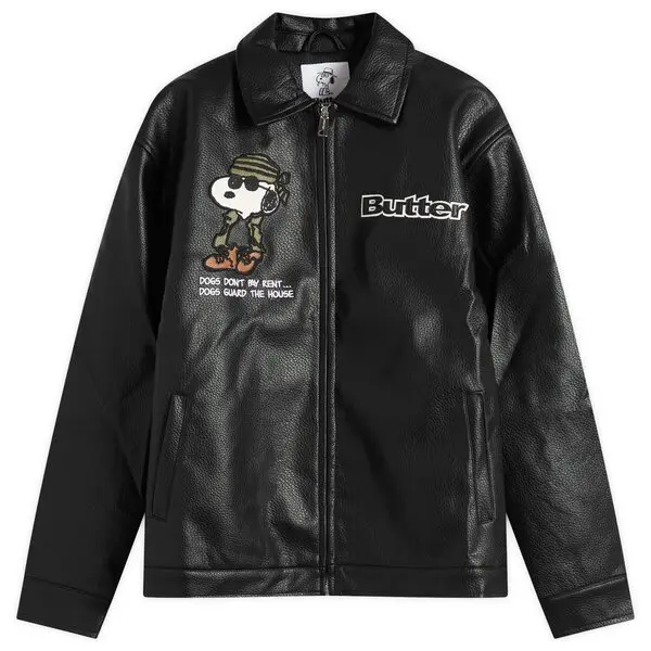 BUTTER GOODS X Peanuts Leather Jacket
