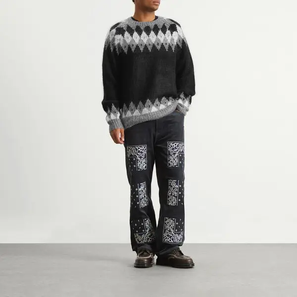 NOMARHYTHM TEXTILE Hand Knit Snowflake Sweater