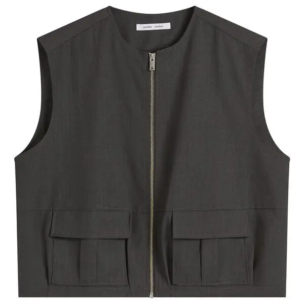 SAMSØE SAMSØE Sakelly Vest Top - Dark Grey Melange