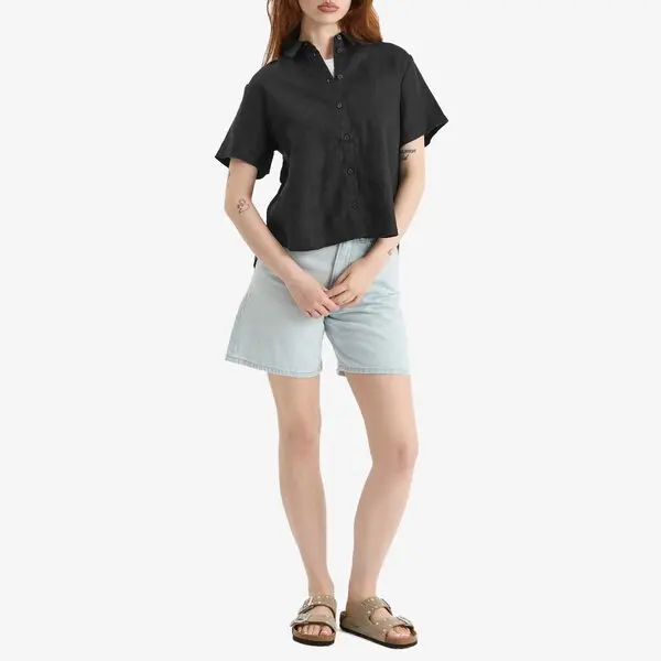 SAMSØE SAMSØE Mina Short Sleeve Linen Shirt