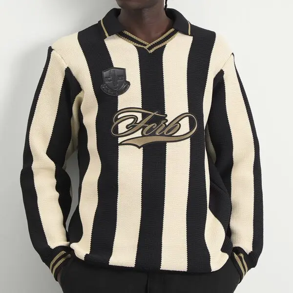 F.C. REAL BRISTOL Stripe Knit Football Shirt