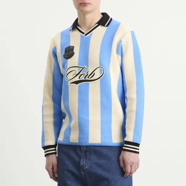 F.C. REAL BRISTOL Stripe Knit Football Shirt