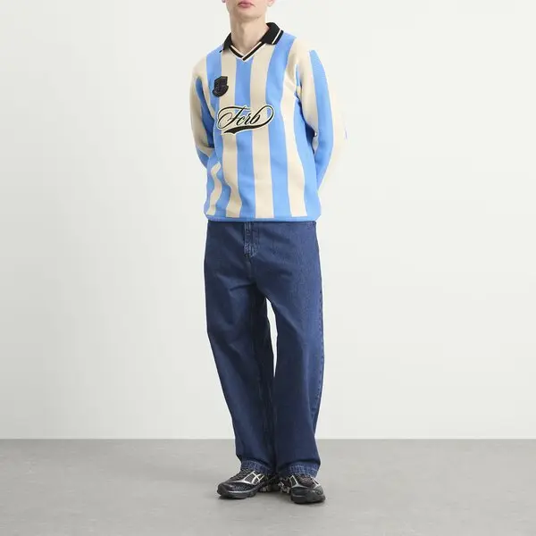 F.C. REAL BRISTOL Stripe Knit Football Shirt