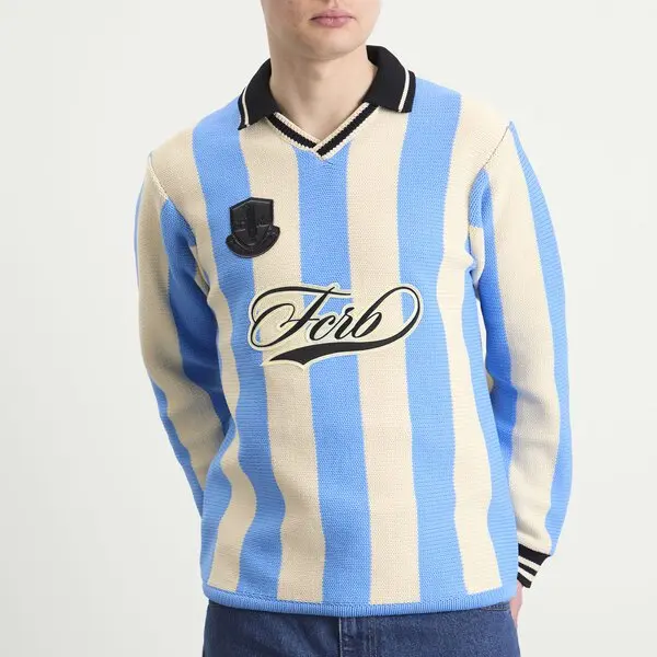 F.C. REAL BRISTOL Stripe Knit Football Shirt