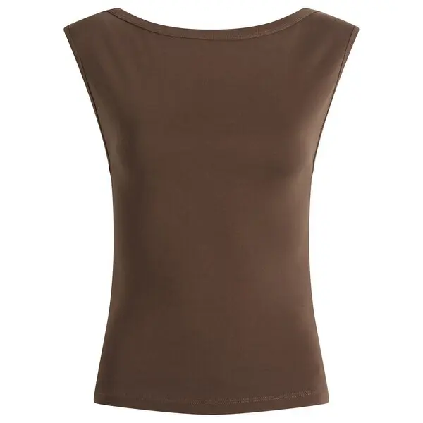 ST. AGNI Organic Cotton Ballerina Top - Fudge