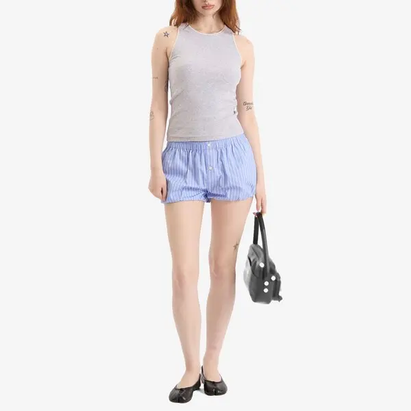 Acne Studios Striped Cotton Casual Shorts