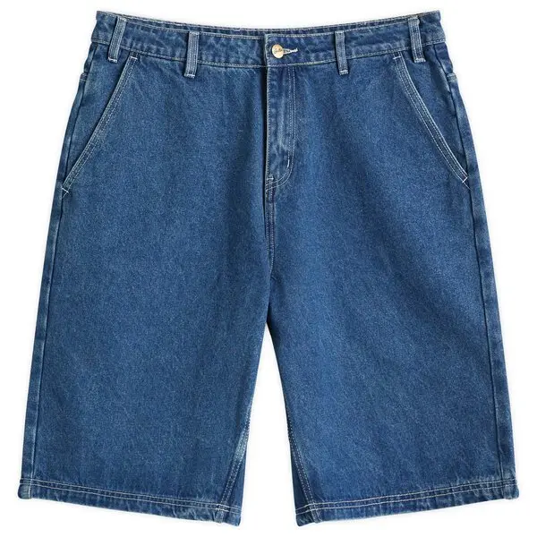 BUTTER GOODS Scribble Denim Shorts - Mid Blue
