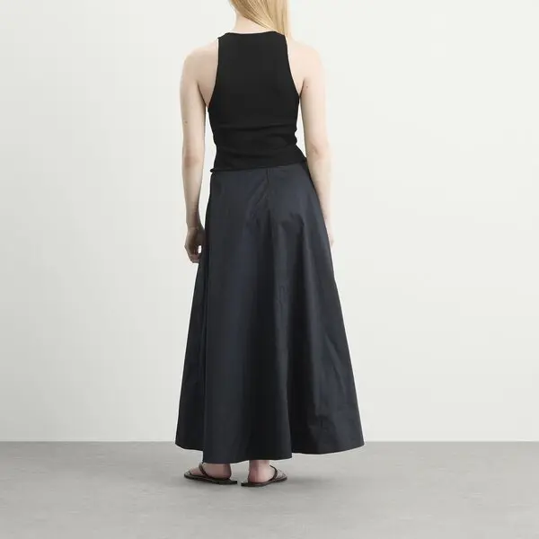 ST. AGNI Knit Bodice Asymmetrical Dress - Black