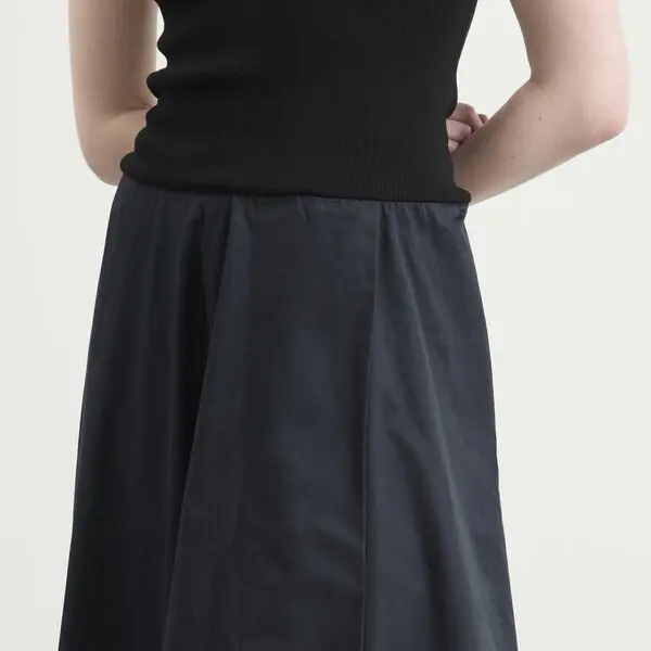 ST. AGNI Knit Bodice Asymmetrical Dress - Black