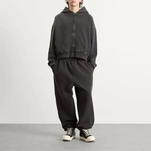 ENTIRE STUDIOS Thermal Waffle Hoodie - Washedblack