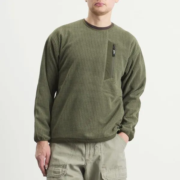 MANASTASH Grid Fleece Crew Sweat