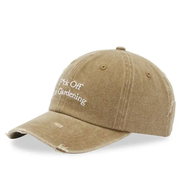 BRAM'S FRUIT F*ck Off Distressed Cap - Washed Olive Green