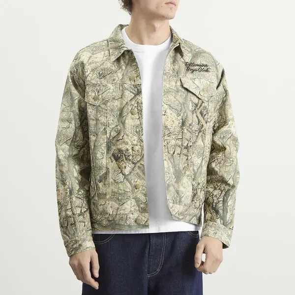 BILLIONAIRE BOYS CLUB Diamonds & Dollars Tree Trucker Jacket