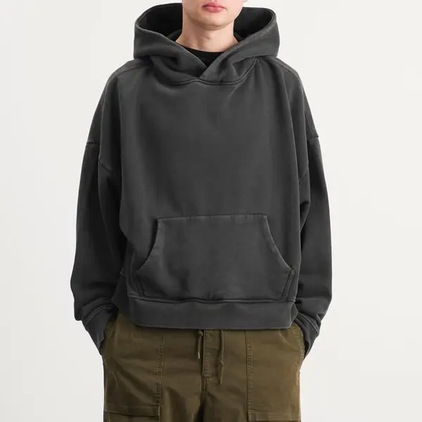 ENTIRE STUDIOS Heavy Organic Cotton Jersey Hoodie - Washedblack