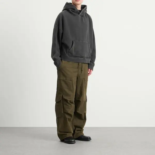 ENTIRE STUDIOS Heavy Organic Cotton Jersey Hoodie - Washedblack