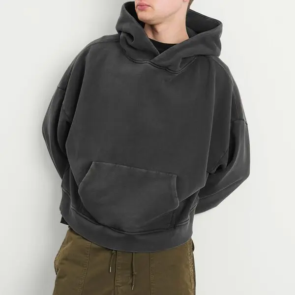 ENTIRE STUDIOS Heavy Organic Cotton Jersey Hoodie - Washedblack
