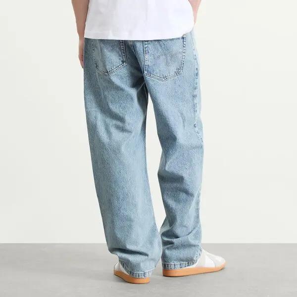 ICECREAM Running Dog Loose Straight Jeans - Heavy Wash Blue