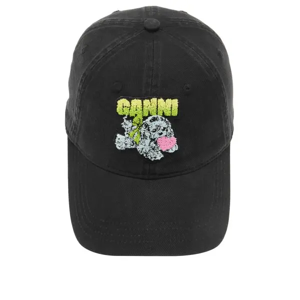 GANNI Washed Cotton Canvas Puppy Cap