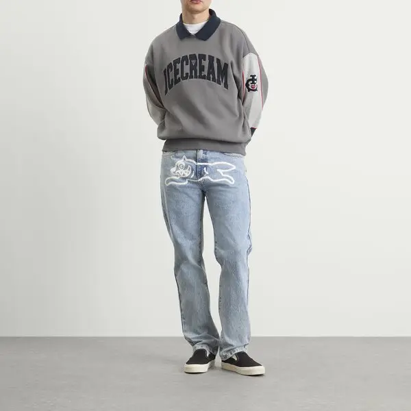 ICECREAM Collared Warm-up Sweatshirt