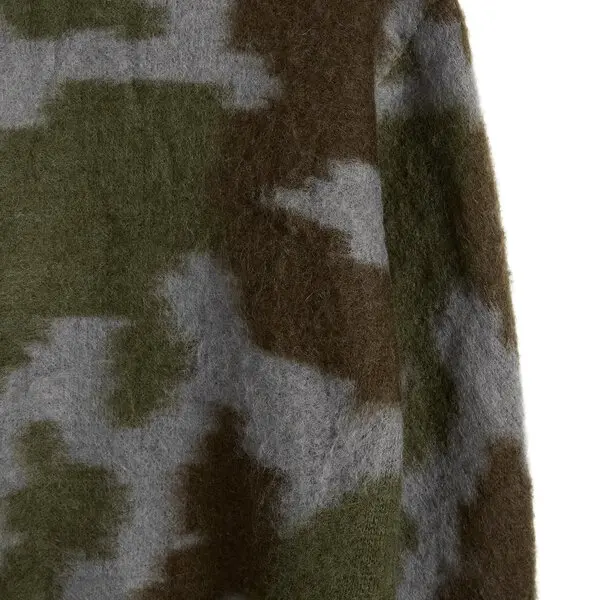Gramicci Mohair Camouflage Print Sweater