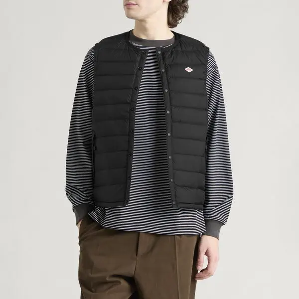 DANTON Inner Down Crewneck Vest - Black