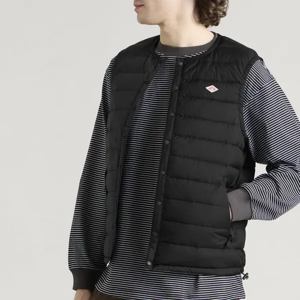 DANTON Inner Down Crewneck Vest - Black