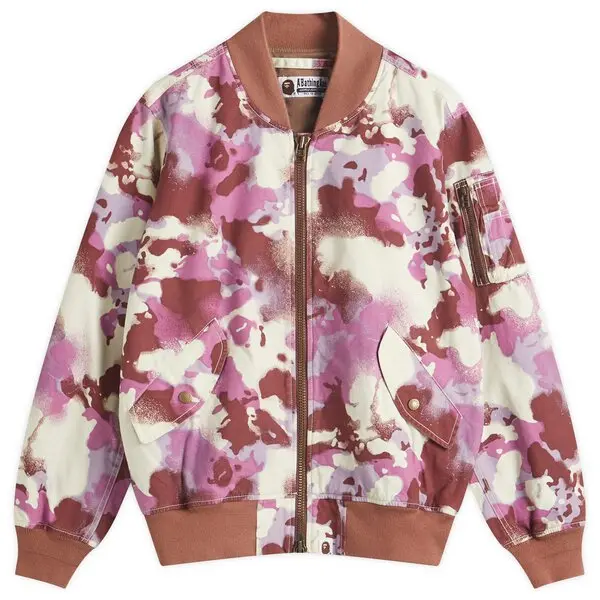 A BATHING APE Map Camo Bomber Jacket