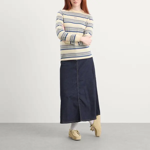 BEAMS Embroidered Long Sleeve T-shirt